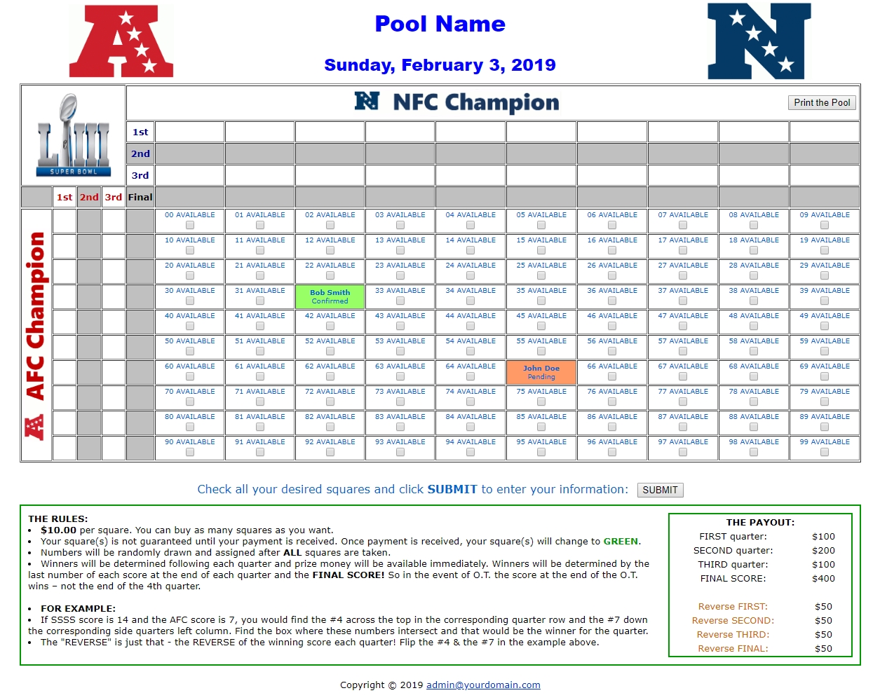 Football Pools – A site to host your on-line Football Pools!